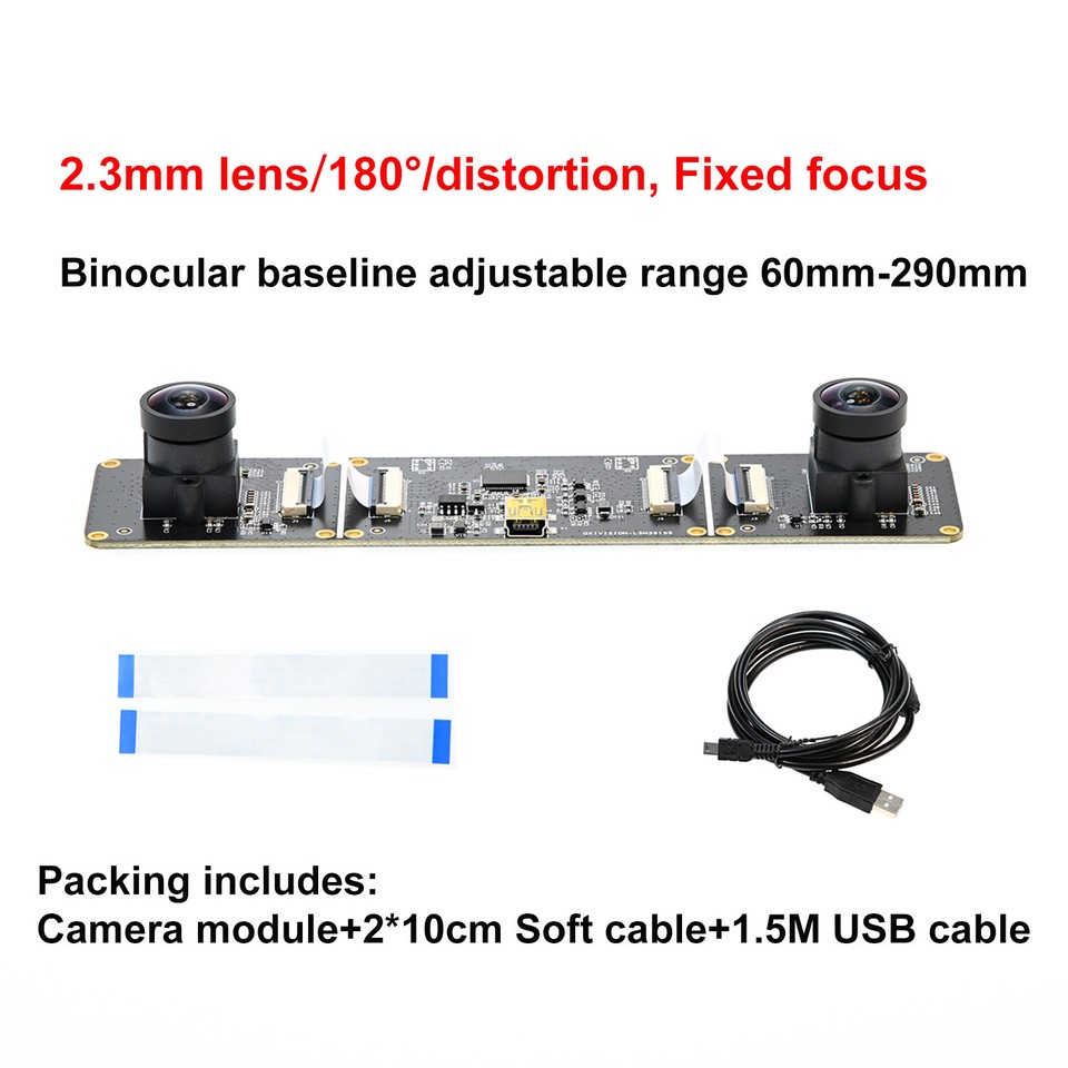 GXIVISION 4MP USB Camera Module Dual Lens Synchronous,MJEG 3840x1080 ...