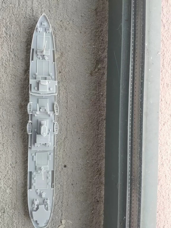 3D Printed 1/700 German Navy Penguin camouflage attack ship Unpainted ...