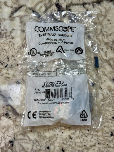 Commscope Systimax GigaSPEED 700206733 MGS400-270 Gray Outlet Cat6 ...