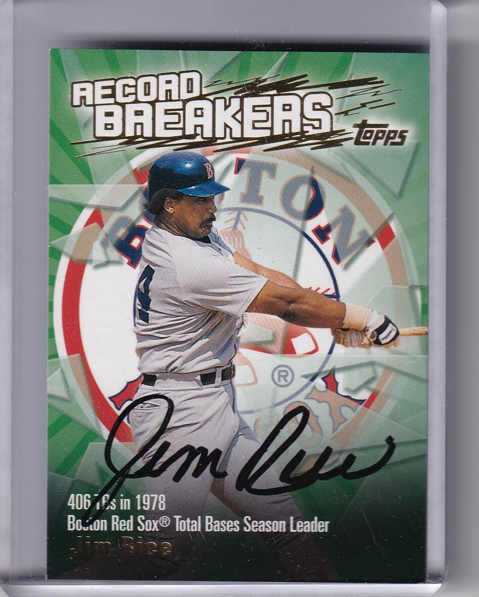 2003 TOPPS #RB-JR JIM RICE AUTOGRAPH BOSTON RED SOX HOF 8160 | eBay