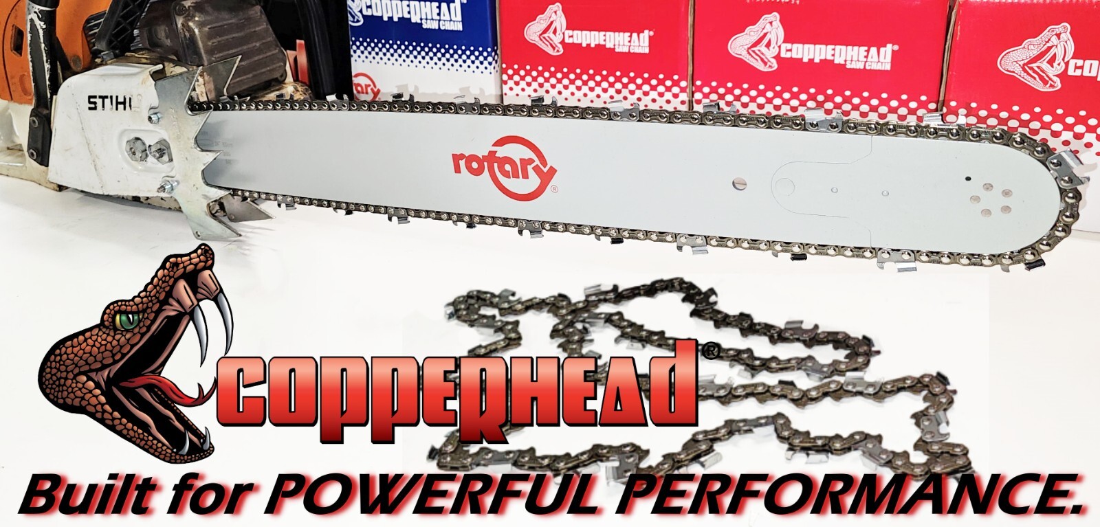 COPPERHEAD 18" Bar & Full Chisel PRO Chain - STIHL MS250 26RS-68 / 3005 ...