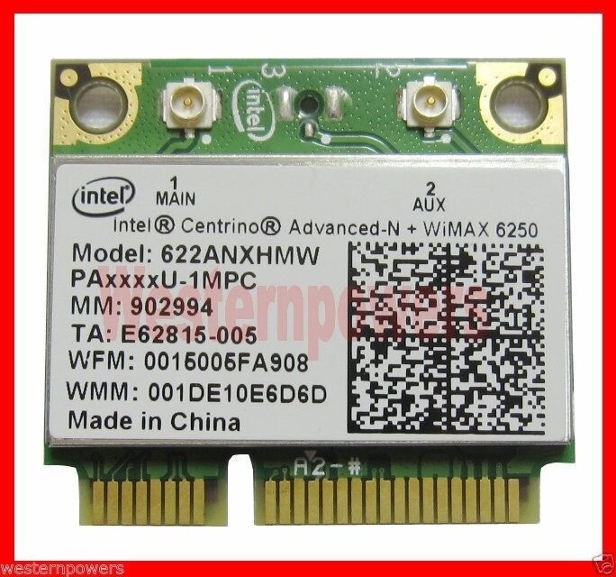 INTEL 300Mbps ADVANCED-N + WiMAX 6250 622ANXHMW WIRELESS MULTI-BAND ...