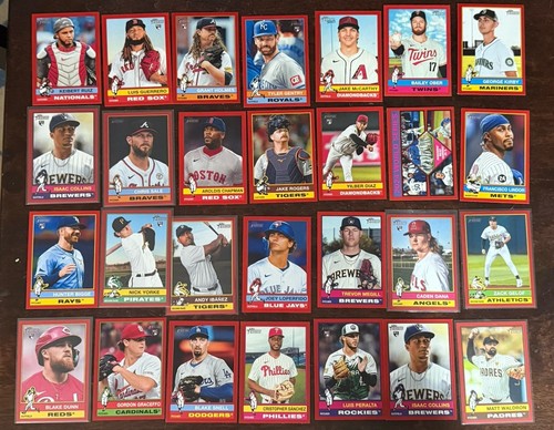 2025 Topps Heritage Baseball 28 Card Red Border Lot | eBay