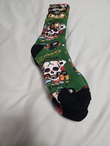 NEW Ed Hardy 2 Pack Cushioned Crew Socks Shoe SZ 6-12 | eBay