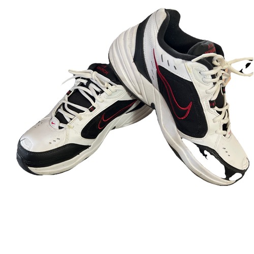 Nike AIR MONARCH IV Men White Black Red 101 Walking Shoe Xtra WIDE WIDTH 4E Sz 9 | eBay