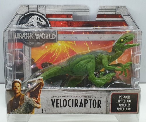 Jurassic World Velociraptor Green Attack Pack Dinosaur Figure NIB 2017 ...