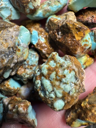 Stormy Mountain Natural Turquoise! 292 grams! Bead Size! Rare Find! | eBay