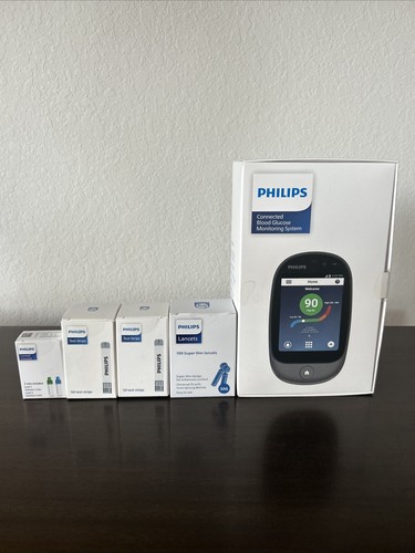 New Philips Blood Glucose Monitoring System/Test Strips/Lancets/Control ...