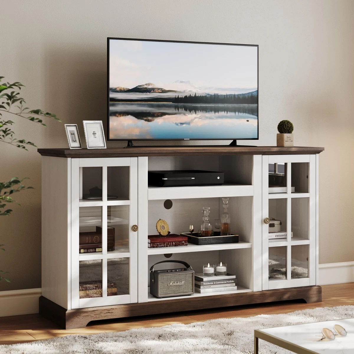 Crosley Furniture Shelby 60 Corner Tv Stand In White With, 59% OFF