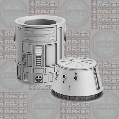 R5 Droid parts diorama prop for 1:6 1:10 1:12 1:18 Star Wars action ...
