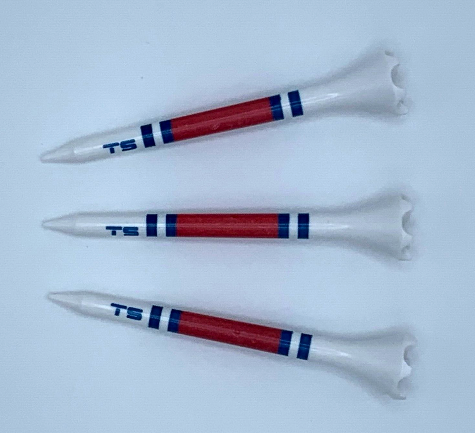 Golf Tees Truestrike 2 3/4 Red, White and Blue TS Striped USA Golf Tees ...