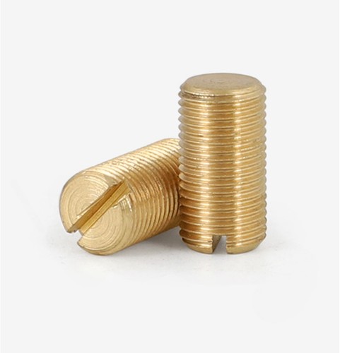 M8 Fine Thread Brass Slotted Set Screws With Flat Point | eBay