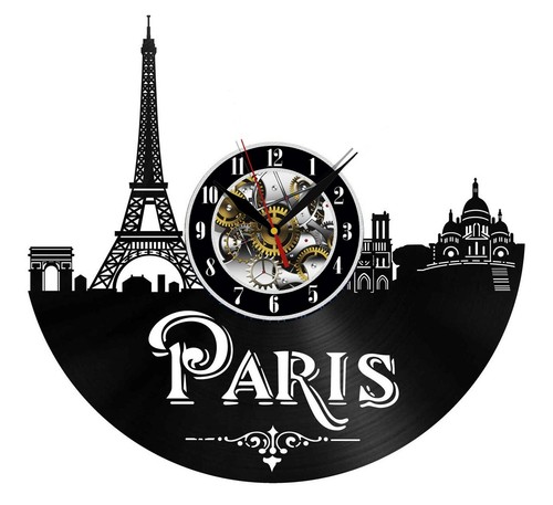 Paris Wall Clock - Retro Decor - Unique Home Accent - Perfect Gift | eBay
