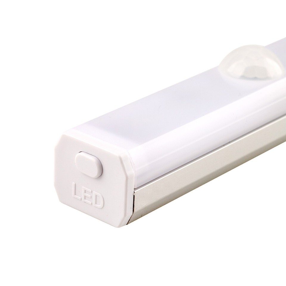 Wireless LED PIR Motion Sensor Light Strip USB Rechargeable Cabinet ...