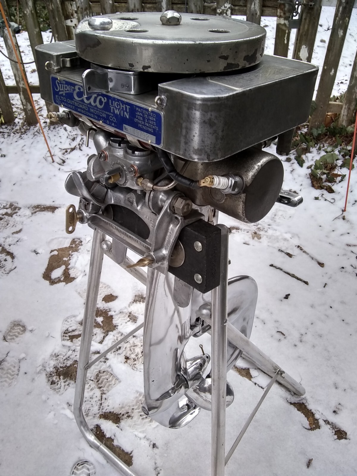 Antique 1926 Elto Model J Light Rudder Twin Outboard Motor (Later ...