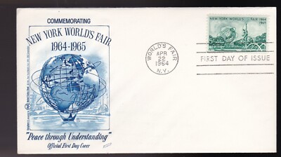 NEW YORK WORLD'S FAIR #1244 US FIRST DAY COVER 1964, FLEETWOOD CACHET ...