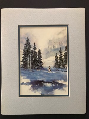 "WINTER SCOUT" MATTED PRINT BY MILTON LEWIS NEW | eBay