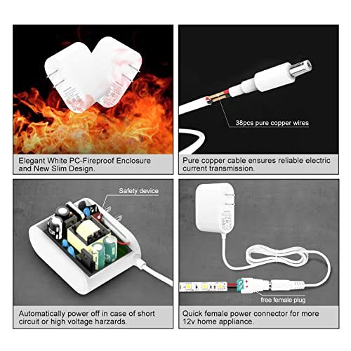 UL Listed 12v 2A Led Power Supply with Dimmer Switch Input 100-240V ...