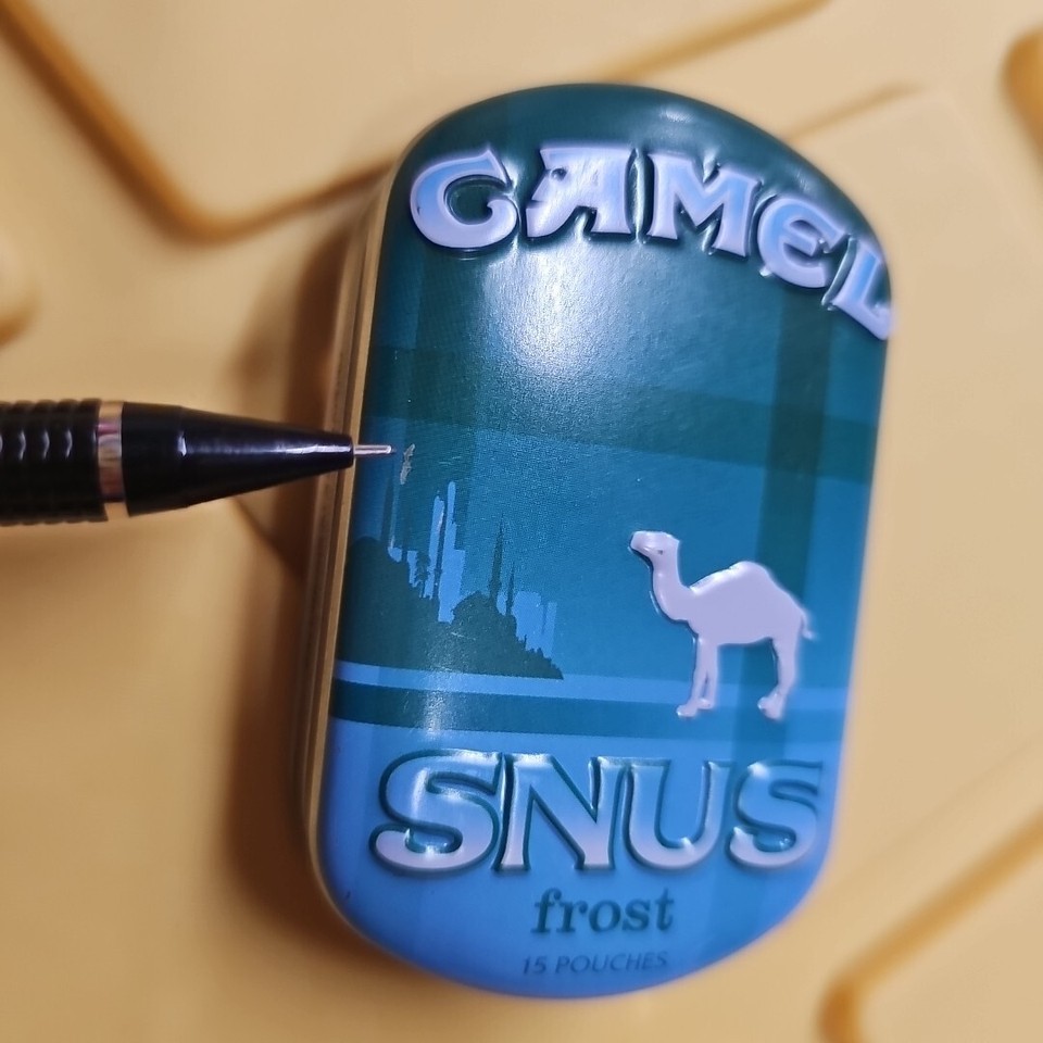COLLECTIBLE Vintage CAMEL SNUS FROST EMPTY TIN 3.25 TALL x 2 WIDE | eBay