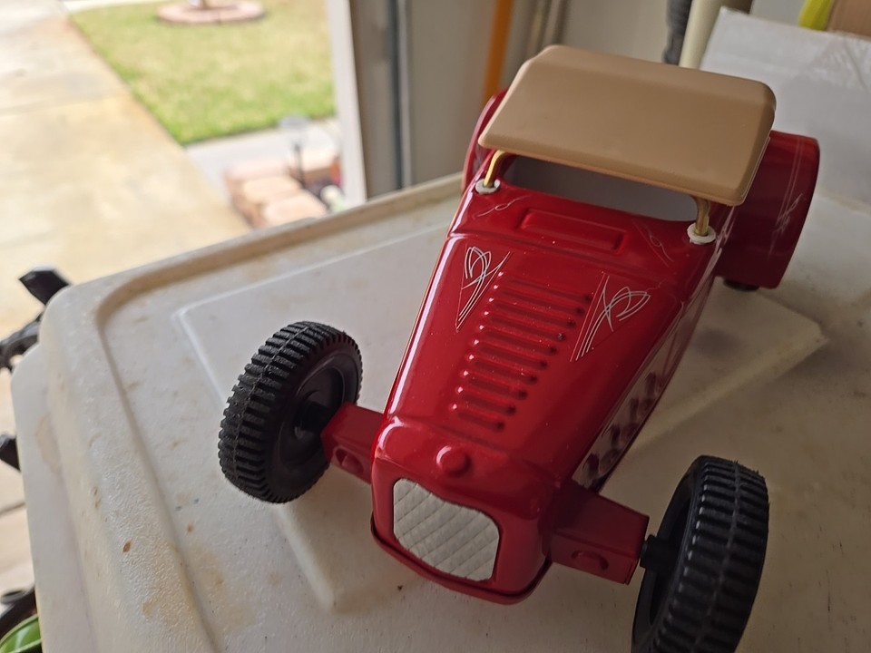 VINTAGE 1960s NYLINT FORD RED HOT ROD JALOPY ROADSTER COUPE CAR PRESSED ...