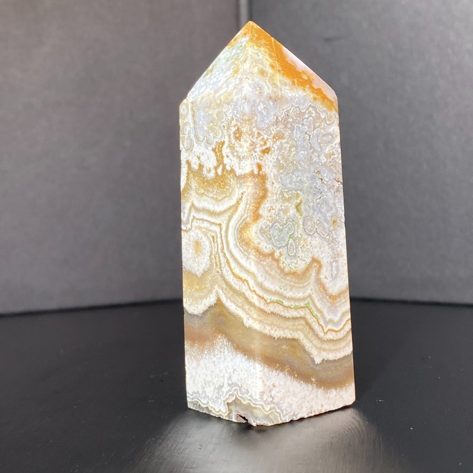 76G RARE Crazy Lace Agate Tower Obelisk | Polished Mexican Agate | eBay