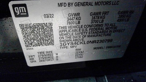 Steering Wheel 85105227 For 22-23 Escalade 2930403 | eBay