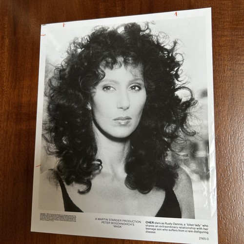 Vintage Black White Actor 8x10 Photo Cher Rusty Dennis Mask Print ...