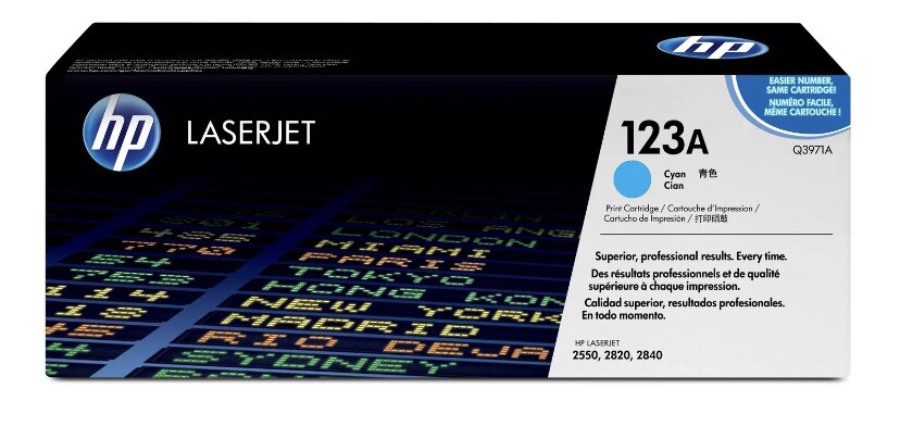HP 123A Cyan Genuine Printer Toner Cartridge [Q3971A] | eBay