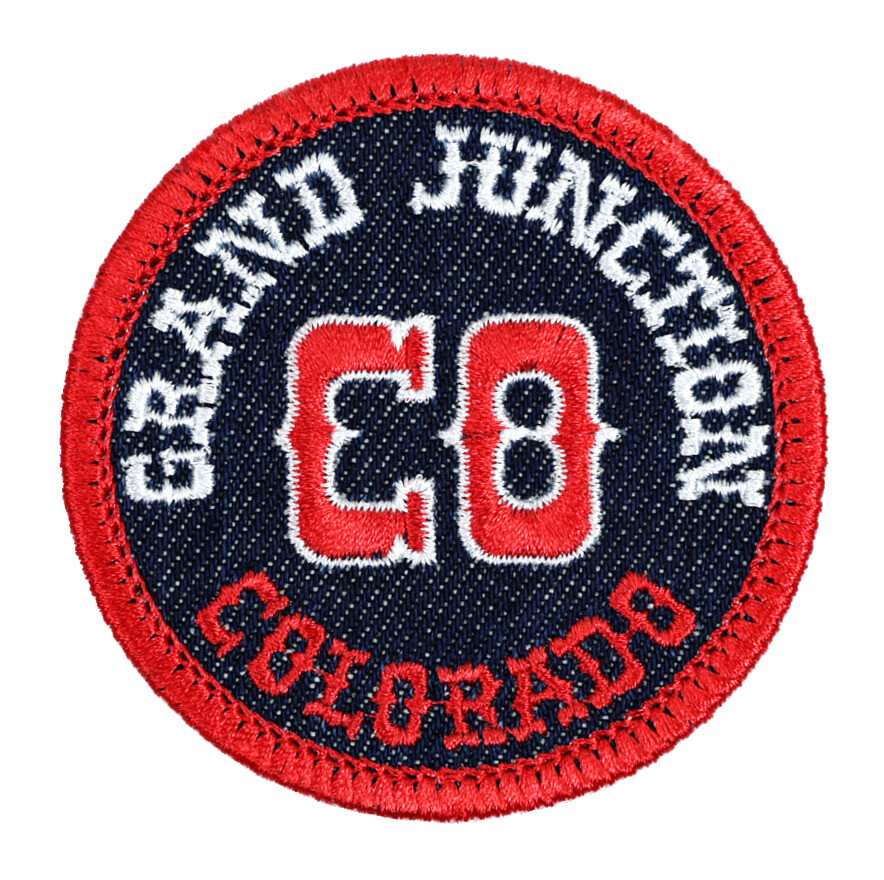 Grand Junction Colorado Embroidered Patch Black/Red Iron-On Sew-On Hat ...