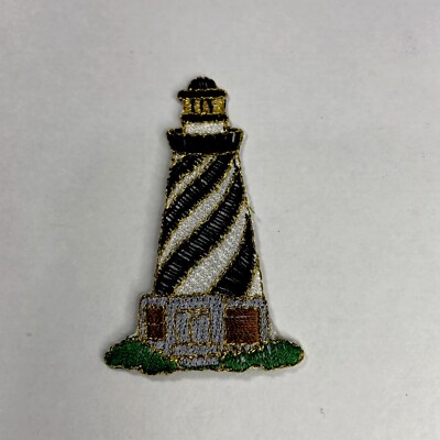 Lighthouse Beacon Sailor Embroidered Iron On Applique Patch W ...