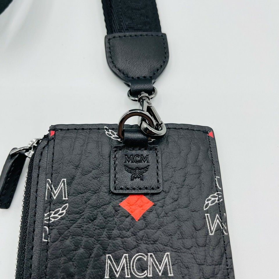 $180 MCM Spectrum Rainbow Logo Visetos Lanyard Card Case MYAAASV01 | eBay