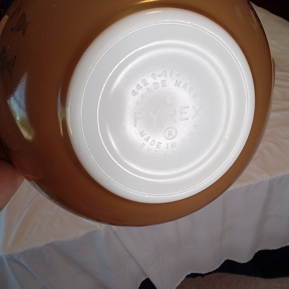 Pyrex 442 Vintage Early American Cinderella Nesting Mixing Batter Bowl ...
