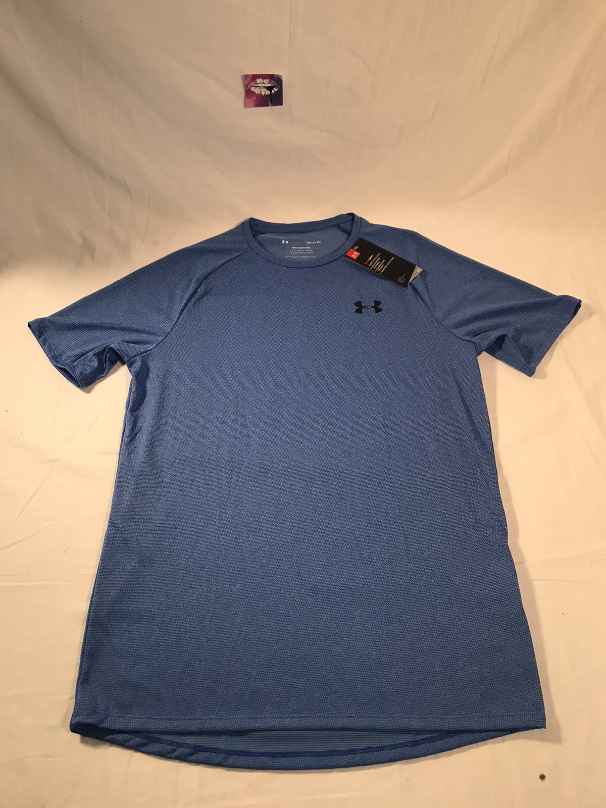 Under Armour Shirt UA Tech Men's Small Blue Short Sleeve Athletic Shirt ...