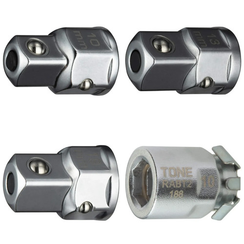 TONE Ratchet Wrench Adapter Set RA2 RA3 RA4 RABT2 6.35mm-12.7mm From ...