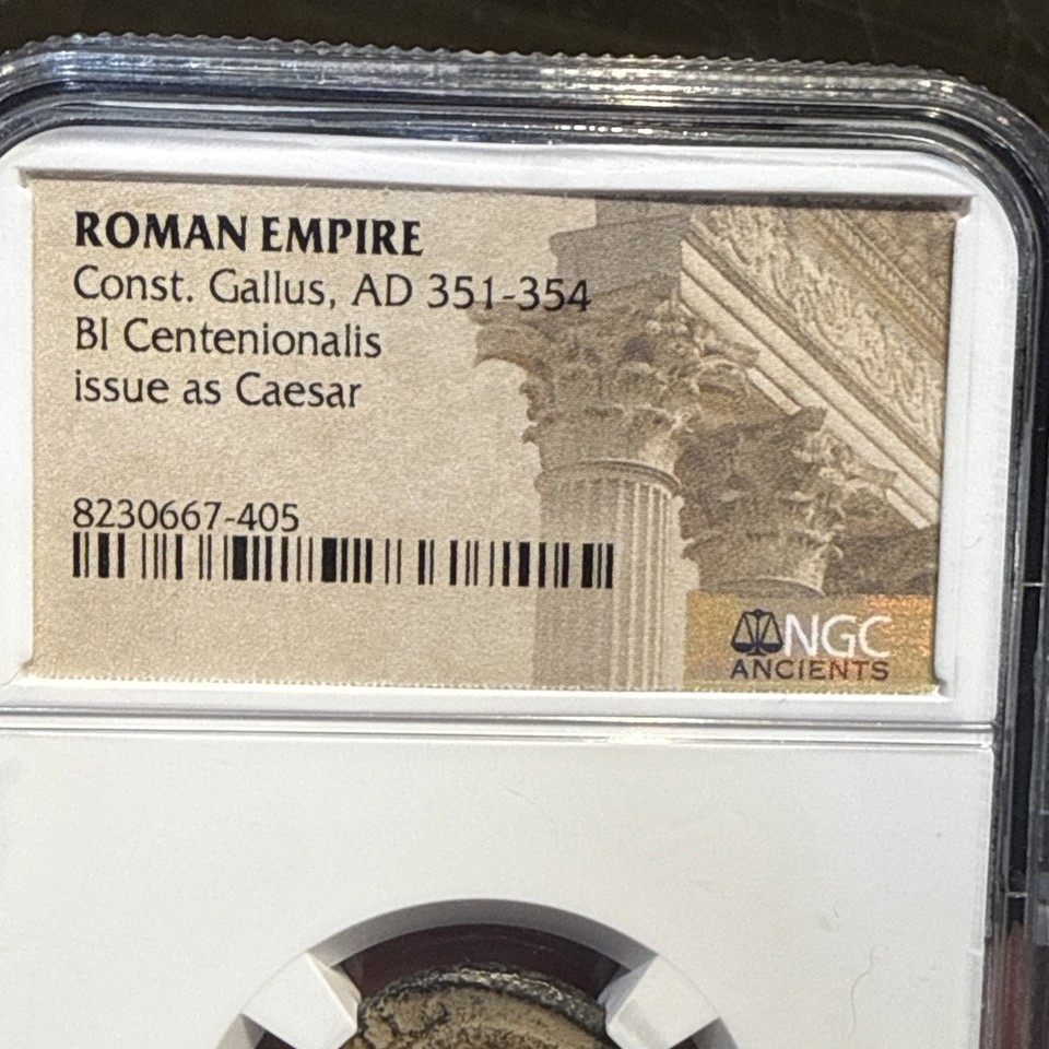 Genuine NGC Certified Ancient Roman Coin Caesar Constantius Gallus 351 ...