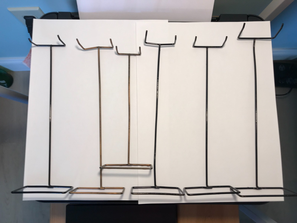 Vintage Barbie Original Black & Gold WIRE STANDS - 6 Stands - **READ ...