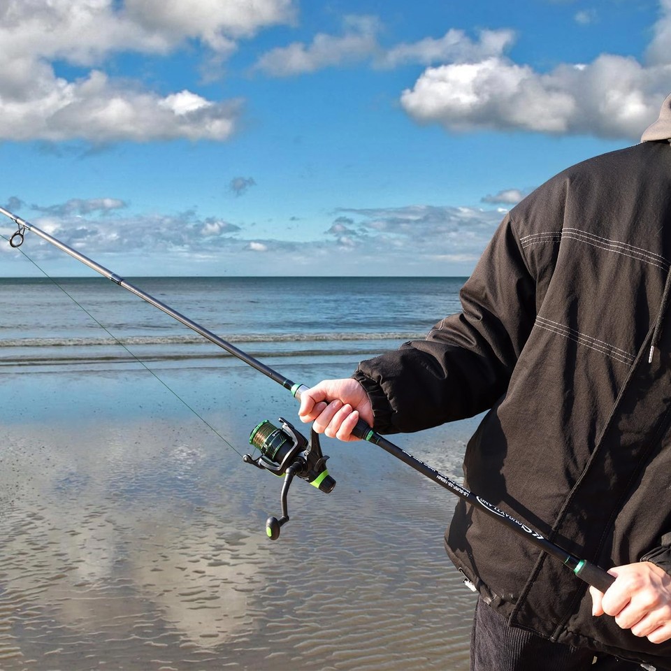 Surf Fishing Rod IM8 Carbon 3 Piece Travel Spinning Rod (9'/10'/11'/12') | eBay