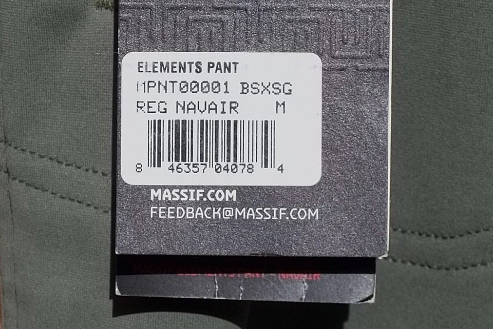 MASSIF - ELEMENT Pants - NAVAIR - Sage Green - M / R - UN-USED - NEW ...