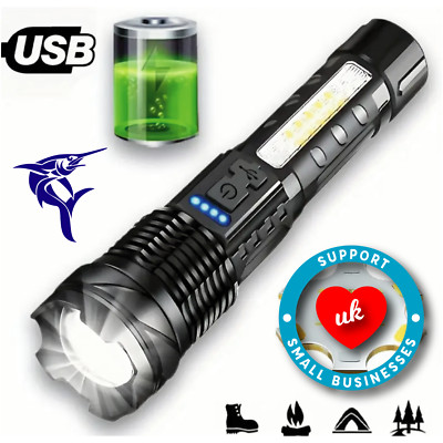 Powerful Pocket LED Torch Flash Light XML T6 Waterproof Super Bright ...