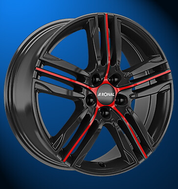 Ronal R57 MCR 7.5 X 19 5 X 112 40 Jetblack-Red Spoke online kaufen ...