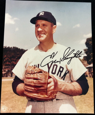 Enos Slaughter Signed Autographed Photo MLB Licensed New York Yankees ...