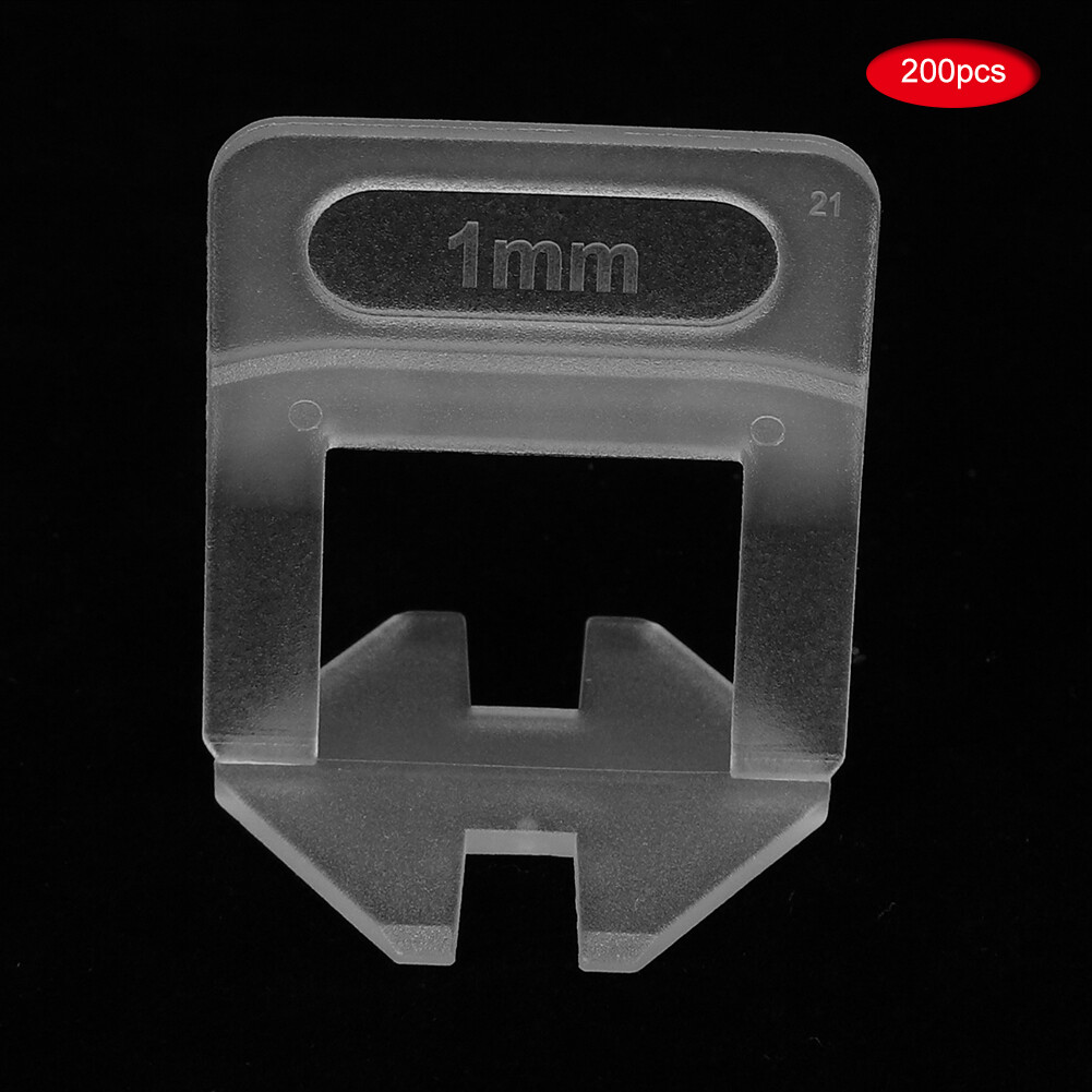 200pcs 1mm Tile Leveler Spacer Base Clips Leveling System Tiling Aid ...