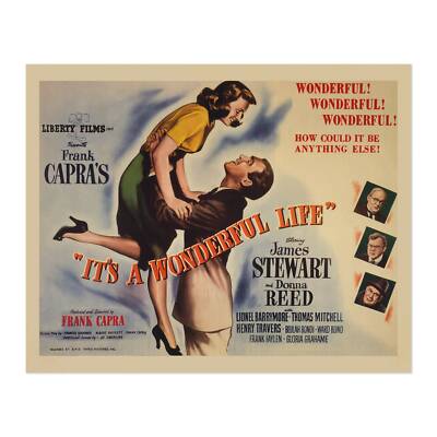 1946 It's A Wonderful Life Movie Poster Matte Print Wall Art | eBay