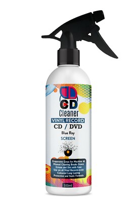 500ml PROFESSIONAL VINYL RECORD CLEANER CD DVD CLEANING RESTORATION ...