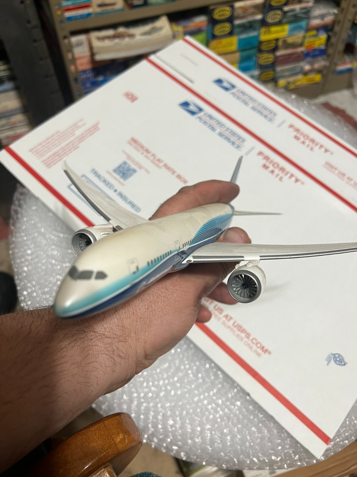 Boeing 787 Dreamliner desk display model 12 inch wingspan | eBay