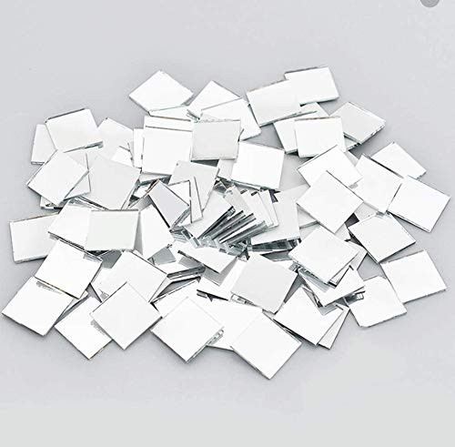 Self Adhesive Real Glass Silver Mirrors Mosaic Tiles Sticker for Craft ...