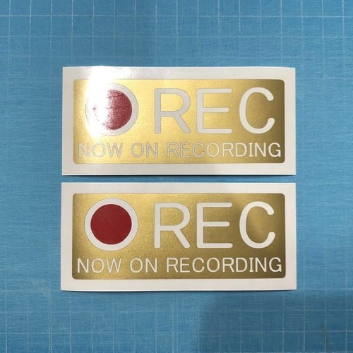 Free shipping drive recorder sticker 2 pieces gold red Doreco 30 ...