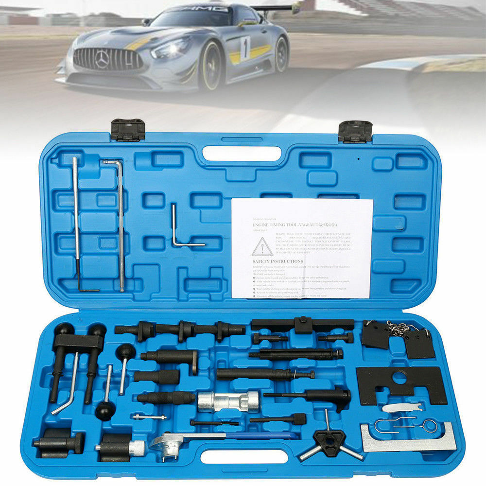 34Pcs Engine Timing Tool Set Kit VAG And Petrol Diesel For VW Audi ...