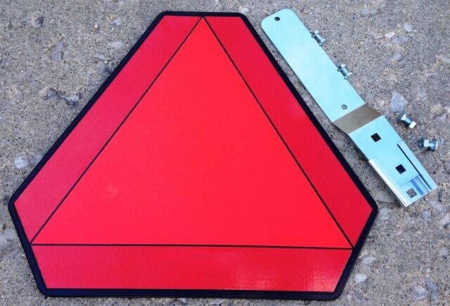 Slow Moving Vehicle Sign 2 Pack 7 x 8 Diamond Grade Reflective Slow ...