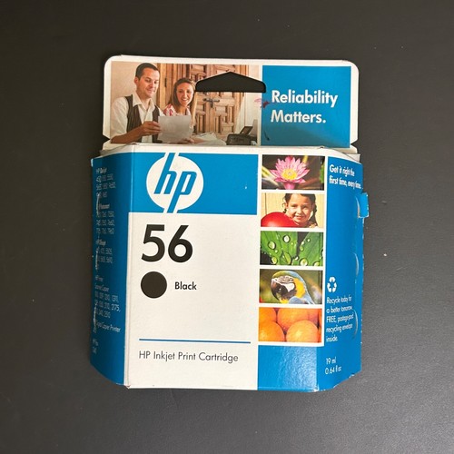 NEW Genuine HP 56 Black OEM Ink Cartridge, C6656AN Expires MAR 2009 ...